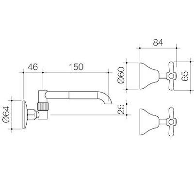 Caroma Tasman II Laundry Tap Set - Lot 1073390 | ALLBIDS