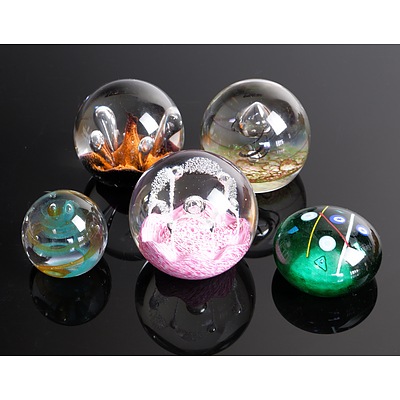 Five Scottish Caithness Glass Paperweights, - Lot 1128447 | ALLBIDS