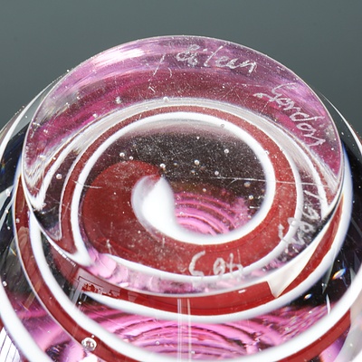 Eileen Gordon 1983 Pink Art Glass - Lot 1178442 | ALLBIDS