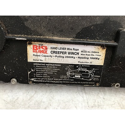 Big Haul Hand Lever Wire Rope Creeper - Lot 1191668 | ALLBIDS