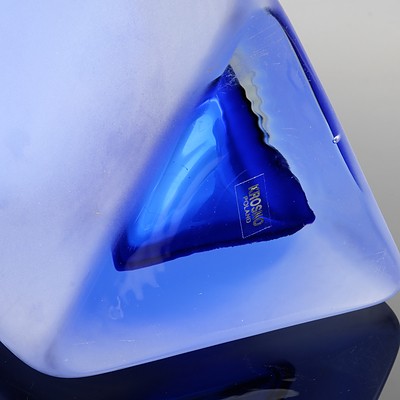 Krosno Blue frosted Glass Triangular - Lot 1231049 | ALLBIDS