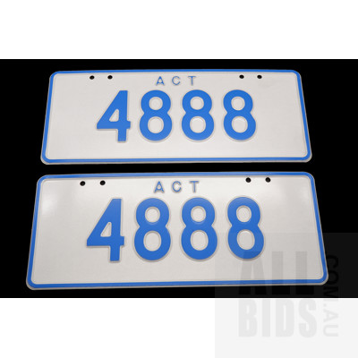 ACT Number Plate 4888 - Lot 1240849 | CARBIDS