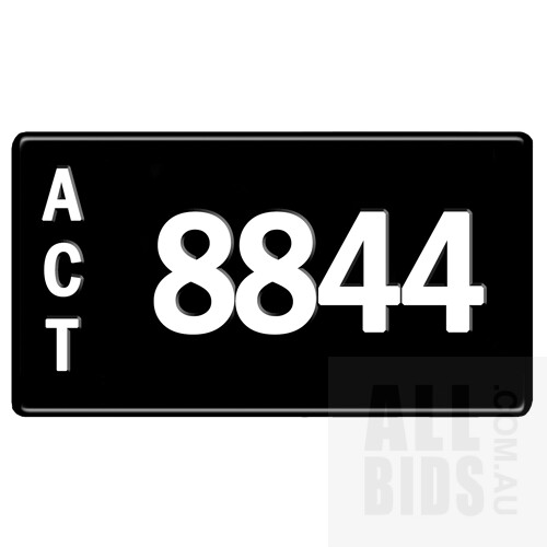 ACT 4-Digit Number Plate 8844 - Lot 1284642 | CARBIDS