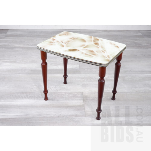 Marbletex Glass-Top Side Table - Lot 1295757 | ALLBIDS