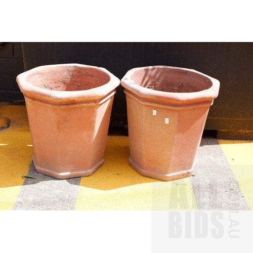 Pair of Vintage Hexagonal Terracotta - Lot 1321927 | ALLBIDS