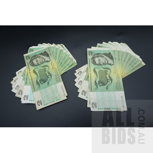 Collection of Australian $2 Notes, - Lot 1382050 | ALLBIDS