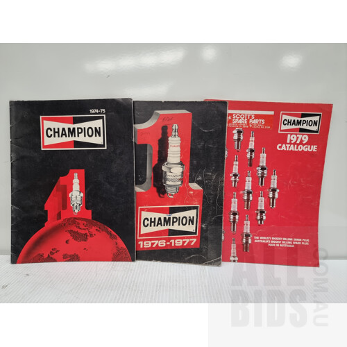 Vintage Champion Spark Plug Catalogue's - Lot 1379969 | ALLBIDS