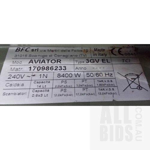 BFC Aviator Three Group Head Espresso - Lot 1376980 | ALLBIDS