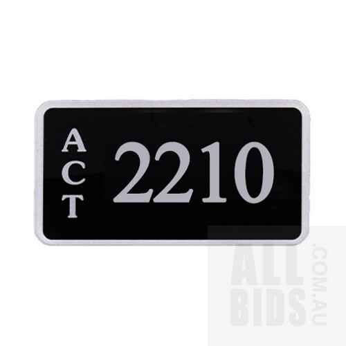 ACT 4-Digit Number Plate 2210 - Lot 1377824 | CARBIDS