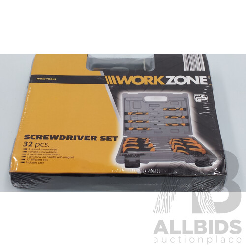 Workzone 32 Piece Screwdriver Set - Lot 1401867 | ALLBIDS