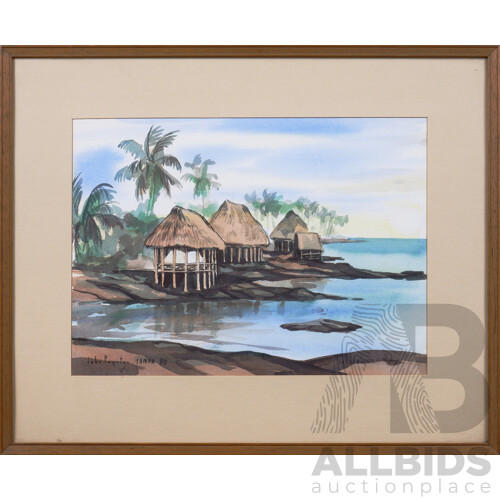 John Poynton, Samoa 1980, Watercolour, - Lot 1417877 | ALLBIDS