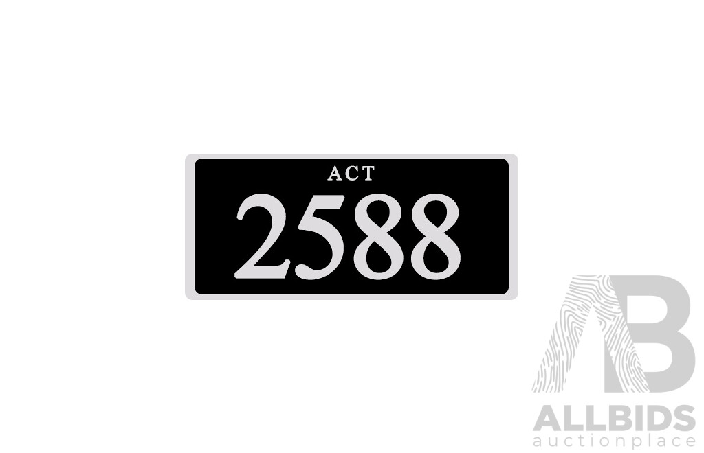 ACT 4-Digit Number Plate 2588 - Lot 1453715 | CARBIDS