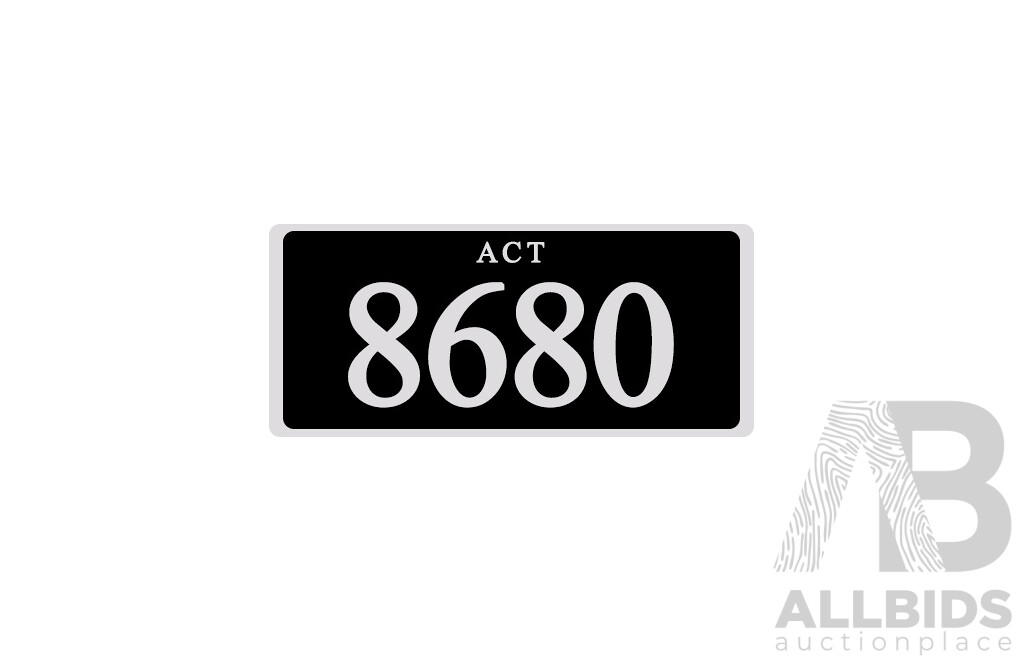 ACT 4-Digit Number Plate 8680 - Lot 1460005 | CARBIDS