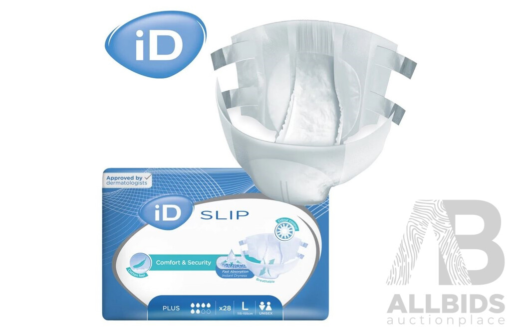 ID Expert Slip Plus Adult Nappies - Lot 1445933 | ALLBIDS
