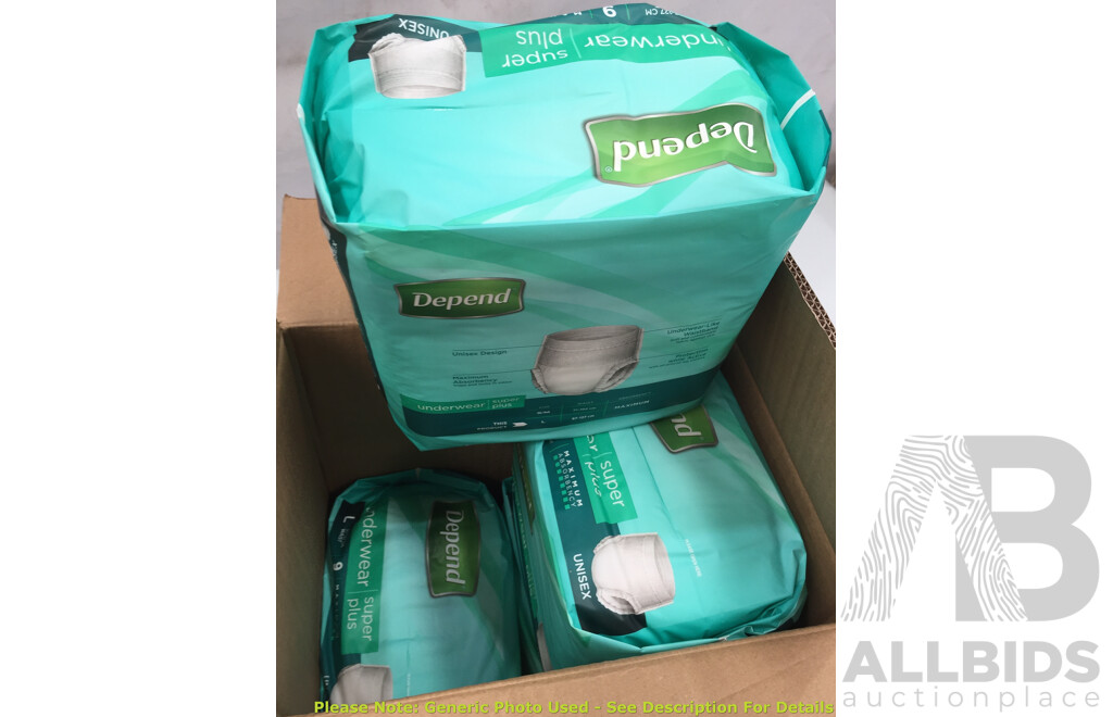 Depend Large Unisex Underwear (Box - Lot 1457533 | ALLBIDS