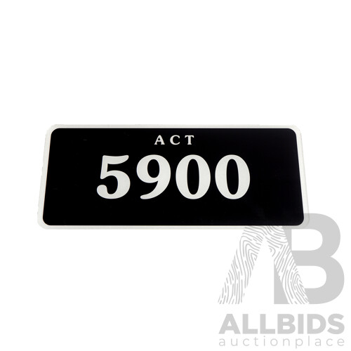 ACT 4-Digit Number Plate 5900 - Lot 1401565 | CARBIDS