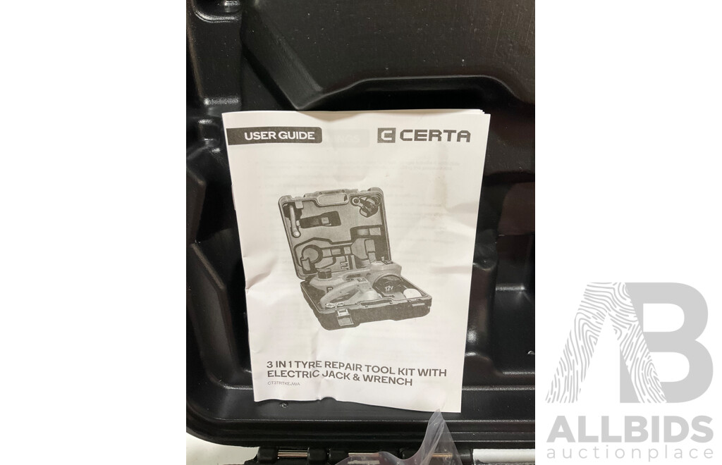 CERTA 3in1 Tyre Repair Toll Kit - Lot 1446274 | CARBIDS