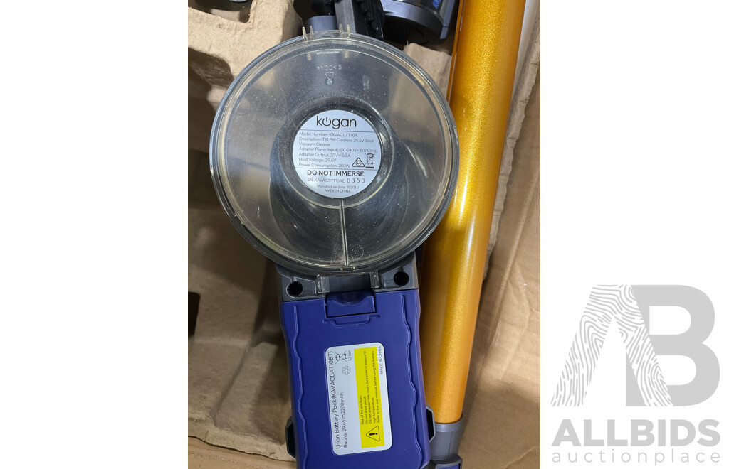 KOGAN T10 PRO CORDLESS STICK VACUUM - Lot 1439103 | ALLBIDS