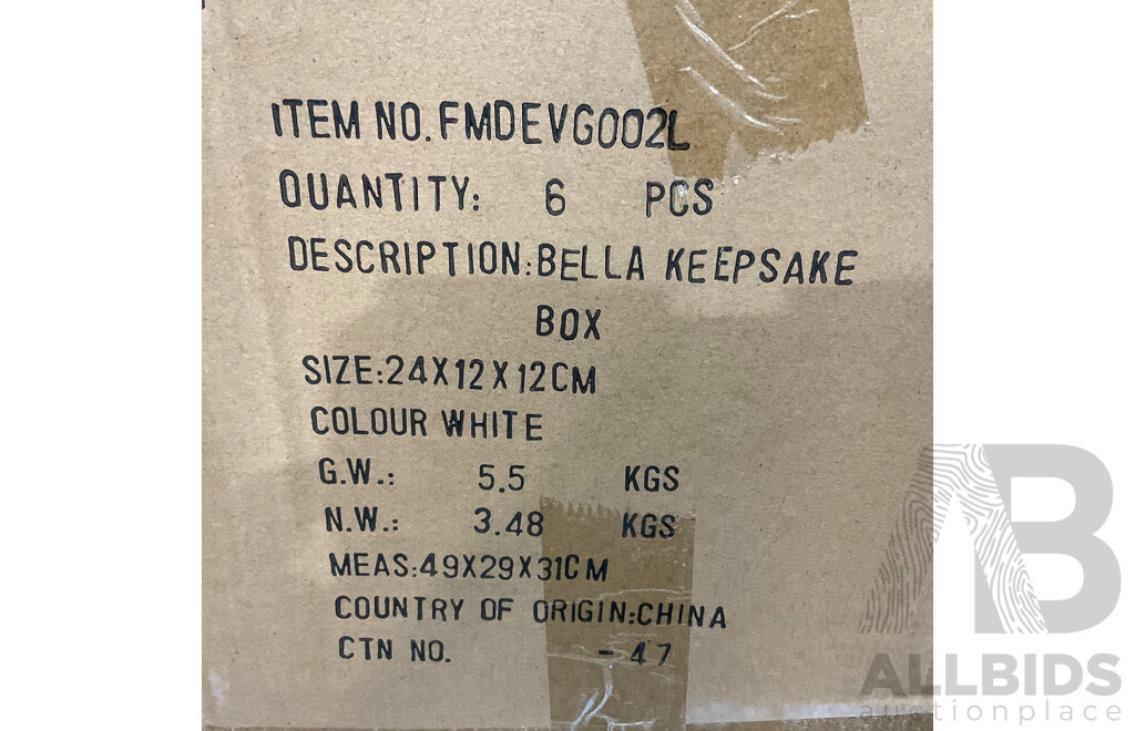 Keepsake Box Bella LOT of 6 Estimated - Lot 1444888 | ALLBIDS