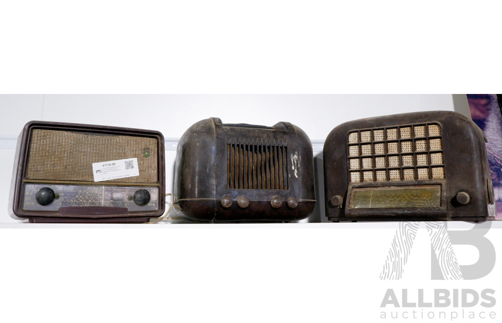 Three Vintage Bakelite Radios Including - Lot 1454285 | ALLBIDS