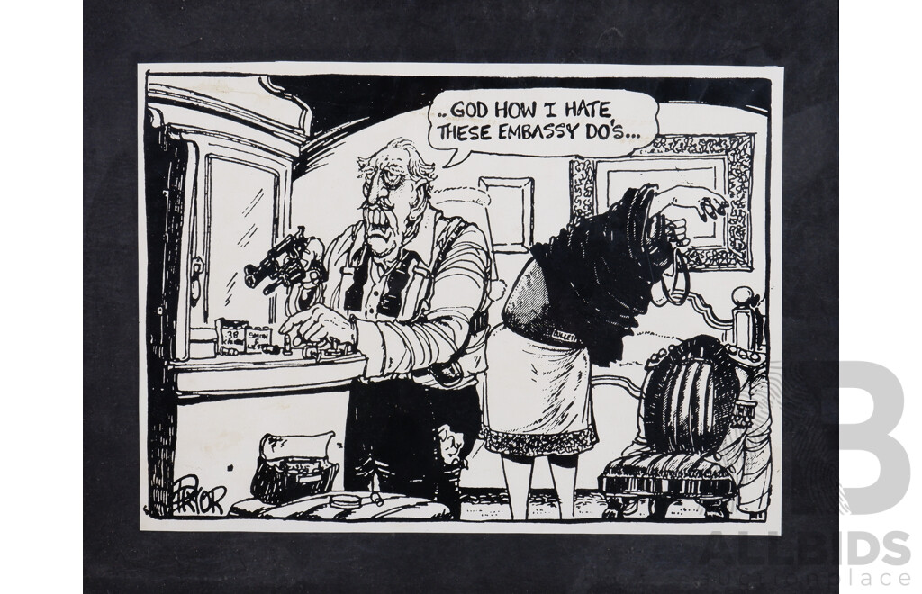 Two Framed Political Cartoon Reproductions - Lot 1437165 | ALLBIDS