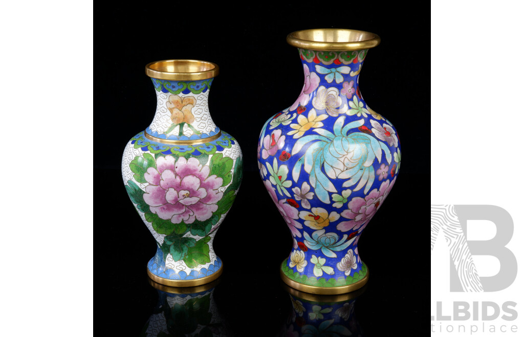 Two Chinese Cloisonne Vases, One - Lot 1458604 | ALLBIDS