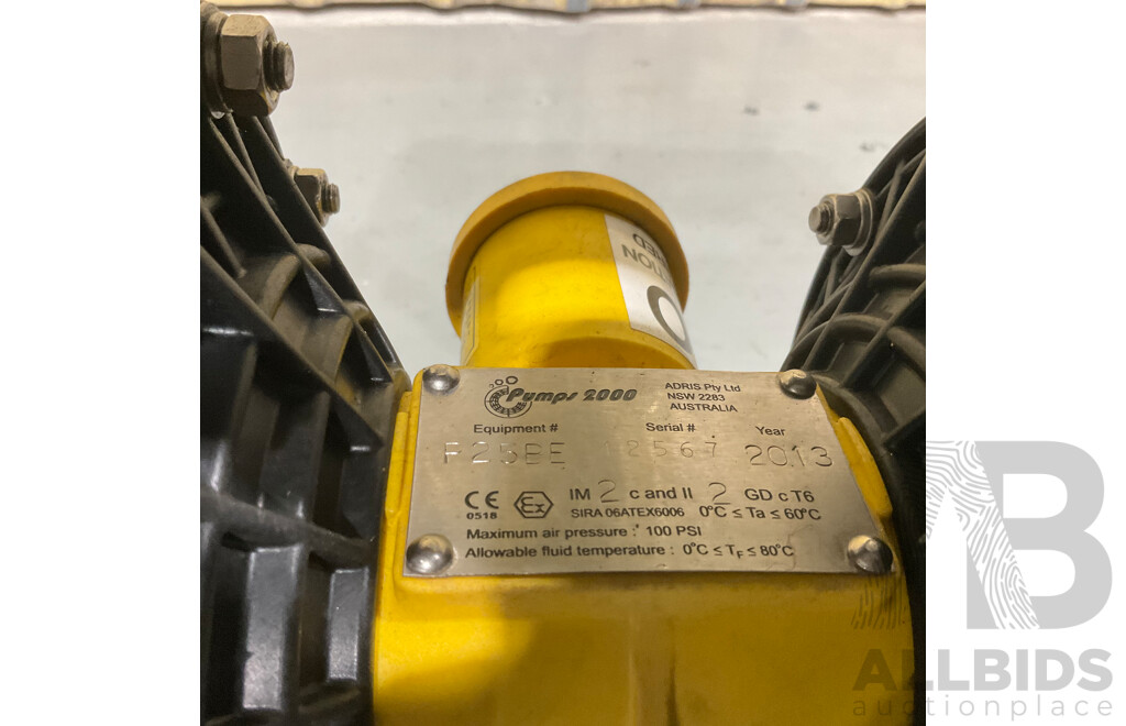 Pumps 2000 Equipment F25BE Diaphragm - Lot 1452175 | ALLBIDS