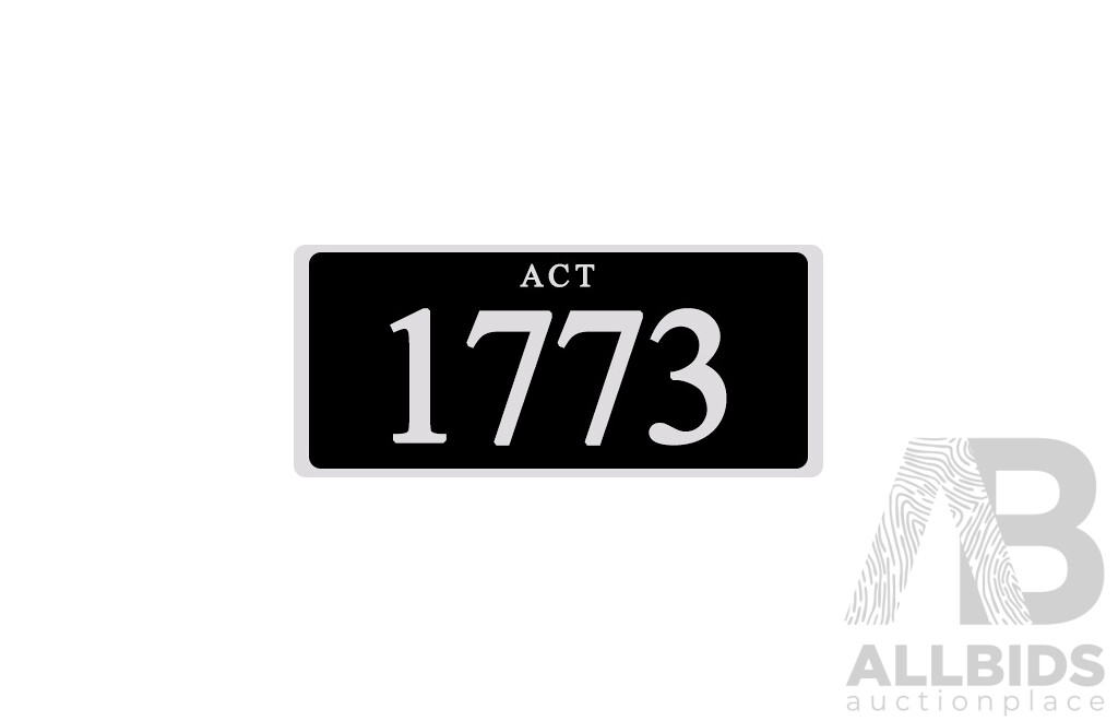 ACT 4-Digit Number Plate 1773 - Lot 1453719 | CARBIDS
