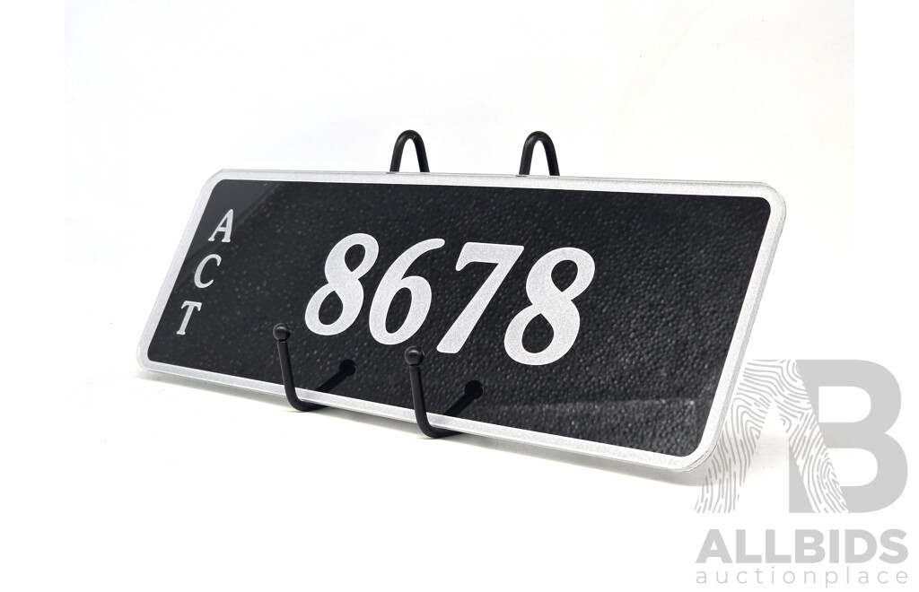 ACT 4-Digit Number Plate 8678 - Lot 1538971 | CARBIDS