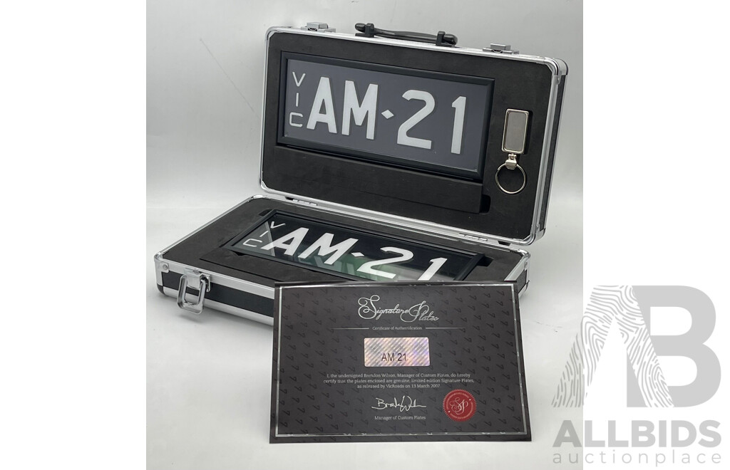 Victorian VIC Signature Plates - Lot 1581007 | CARBIDS