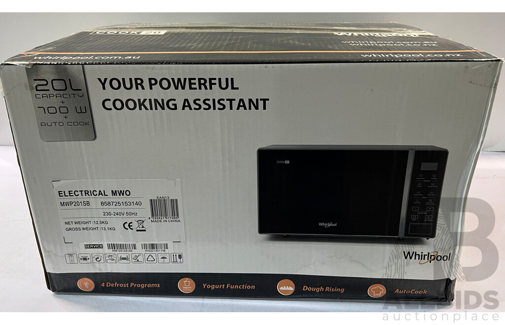 Whirlpool (MWP201SB) Microwave - Lot 1471260 | ALLBIDS