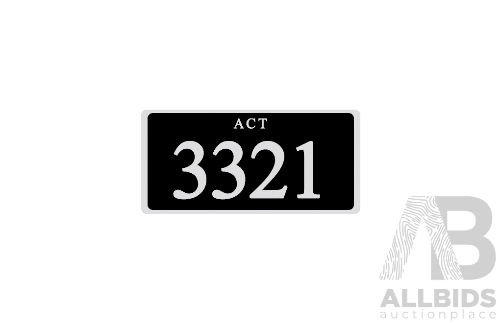 ACT 4-Digit Number Plate 3321 - Lot 1475130 | CARBIDS