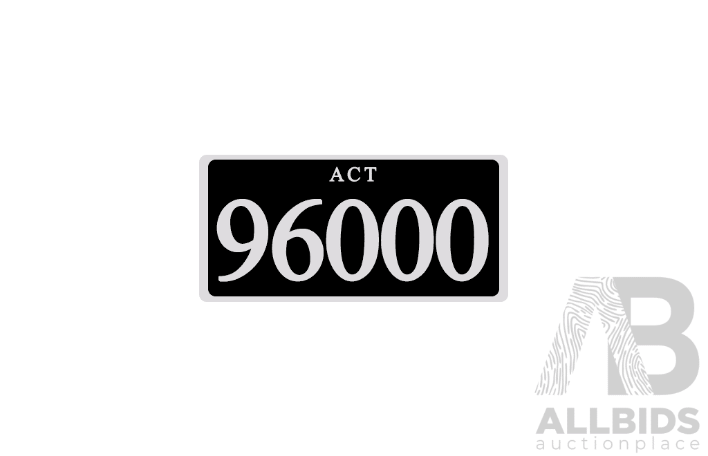 ACT 5-Digit Number Plate 96000 - Lot 1475132 | CARBIDS