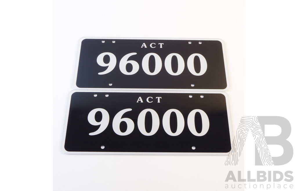 ACT 5-Digit Number Plate 96000 - Lot 1475132 | CARBIDS