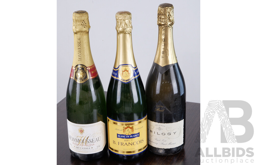Three Bottles Assorted Champagne - Lot 1486505 | ALLBIDS