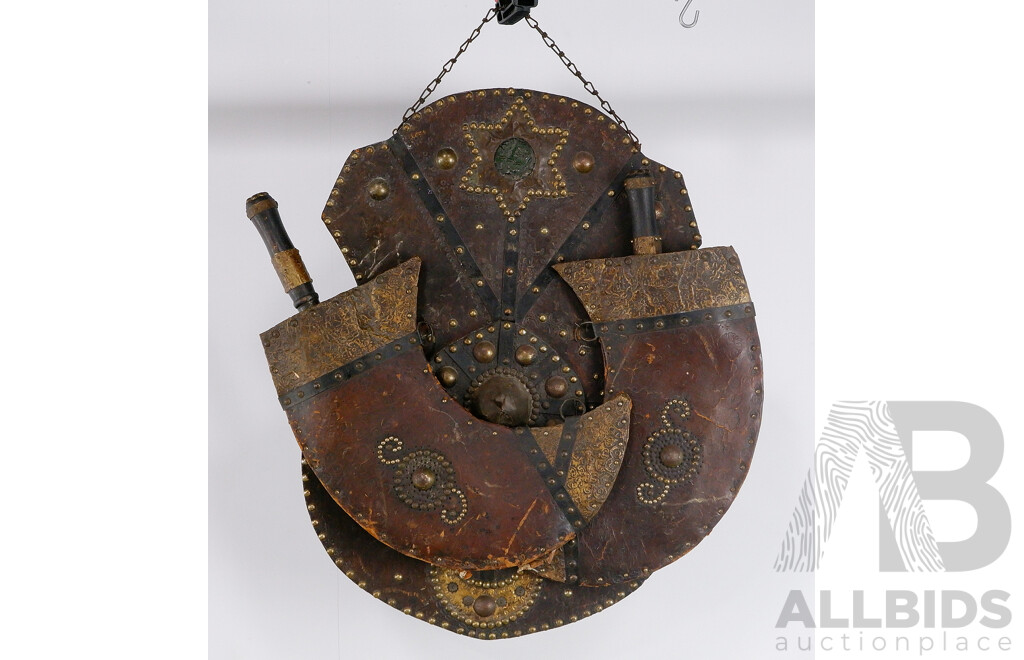 Moorish Leather Shield with 2 Scabbards - Lot 1483024 | ALLBIDS