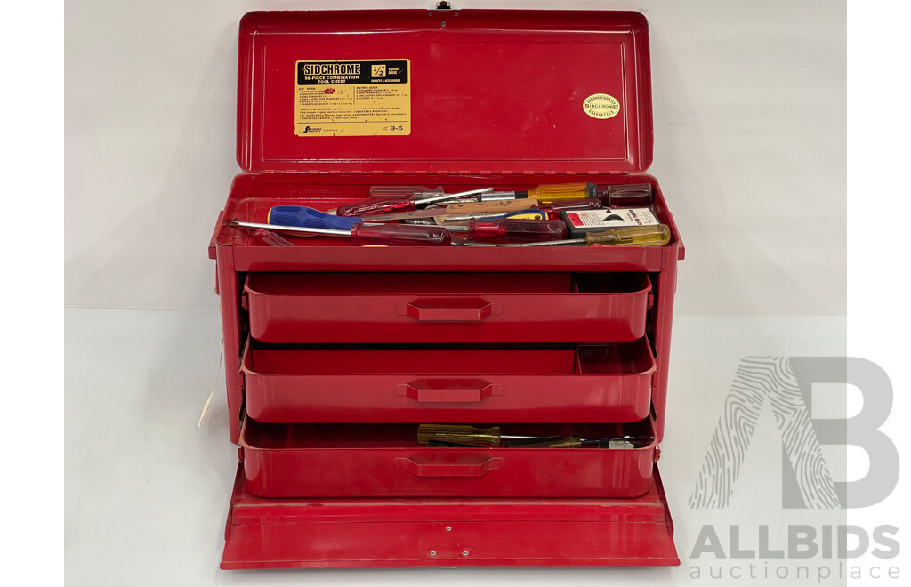 Sidchrome Tool Chest with Assorted - Lot 1481725 | ALLBIDS