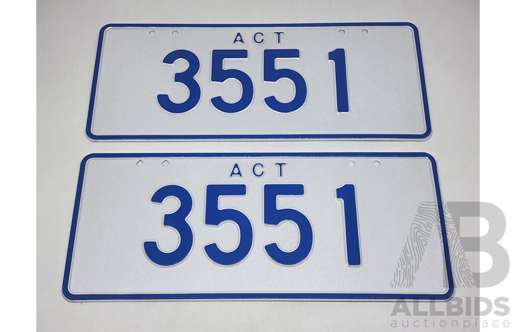 ACT 4 Digit Numerical Number Plate - Lot 1494165 | CARBIDS