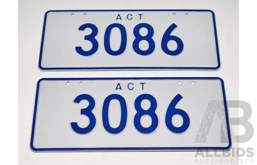 ACT 4 Digit Numerical Number Plate - Lot 1504889 | CARBIDS