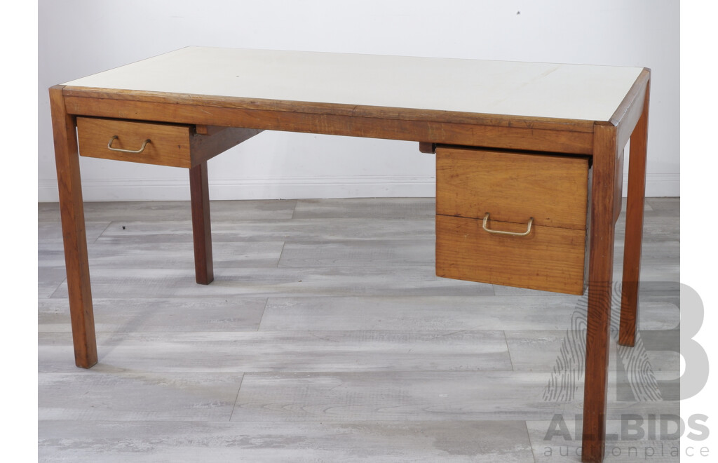 2 Drawer Ex ANU Desk by Fred Ward - Lot 1495331 | ALLBIDS