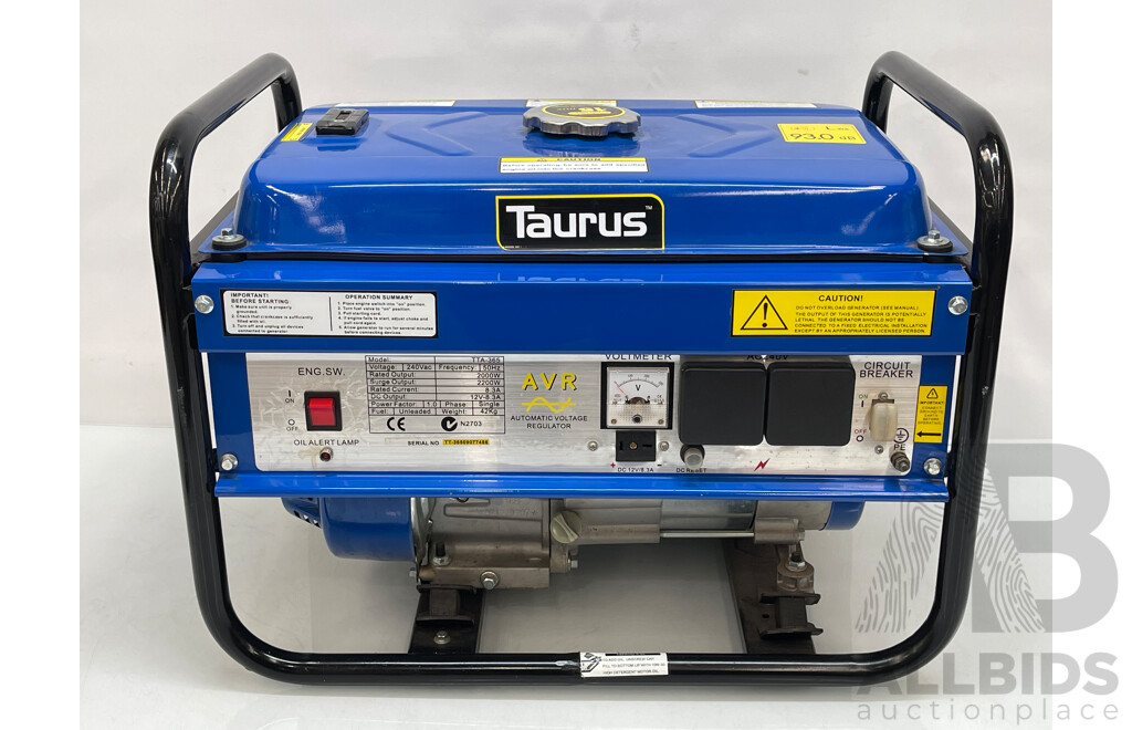 Taurus 6.5 Hp Generator - Lot 1489225 | ALLBIDS