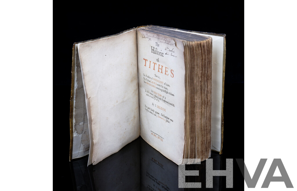 The Historie of Tithes, John Seldon, - Lot 1496885 | EHVA
