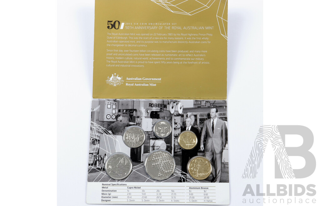 Australian RAM 2015 Coin Set 50th - Lot 1511498 | ALLBIDS