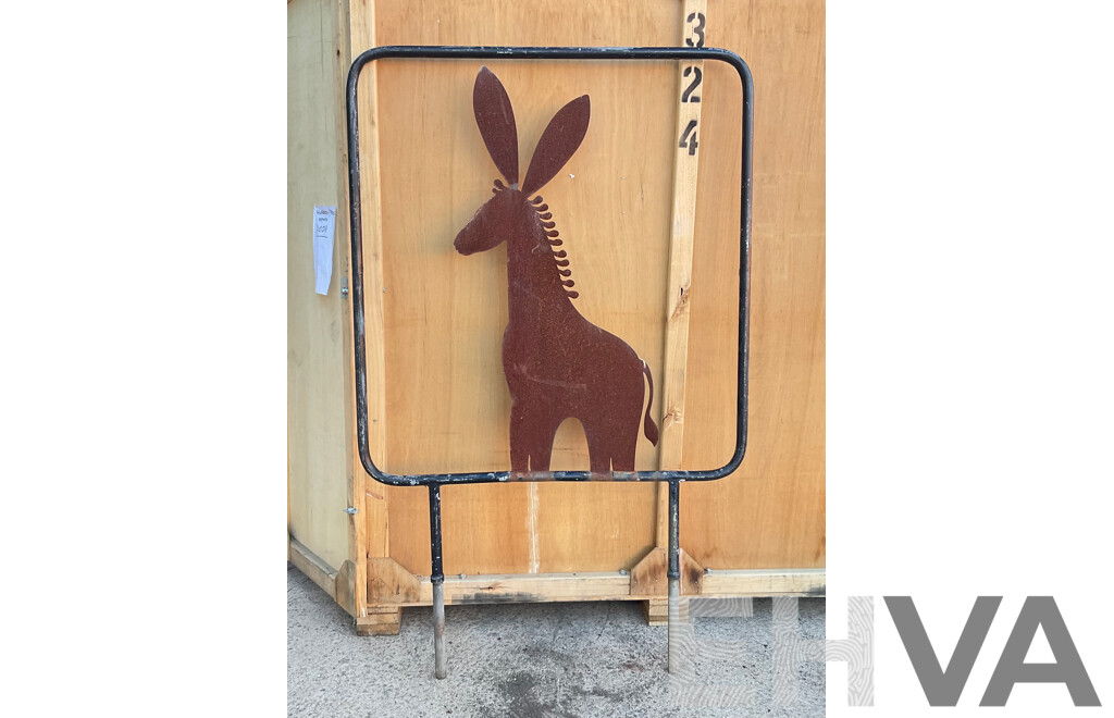 Large Steel Donkey Silhouette Sign - Lot 1539526 | EHVA