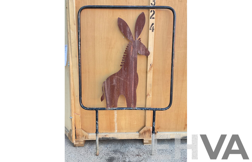 Large Steel Donkey Silhouette Sign - Lot 1539526 | EHVA