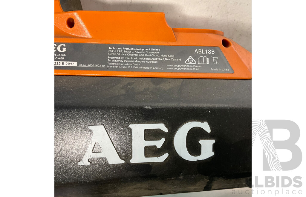 AEG ABL18B Jet Blower Skin Only - Lot 1521708 | ALLBIDS