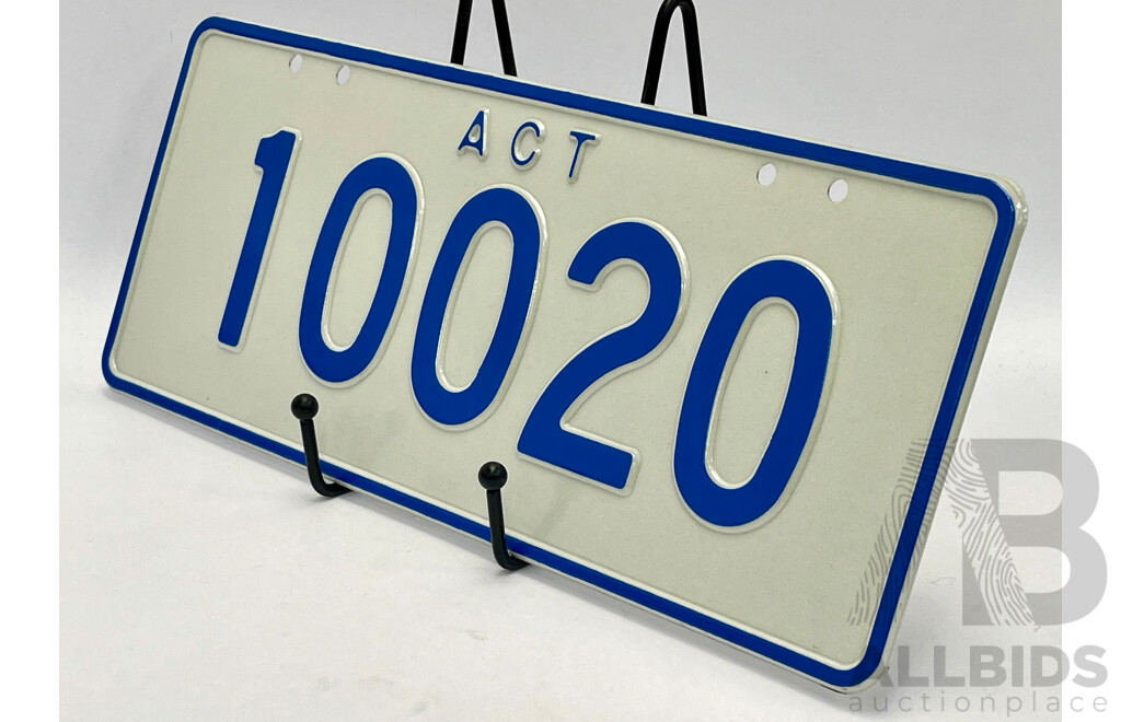 ACT 5-Digit Number Plate 10020 - Lot 1518921 | CARBIDS
