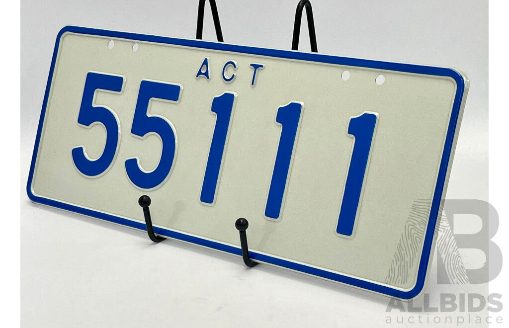 ACT 5-Digit Number Plate 55111 - Lot 1518922 | CARBIDS
