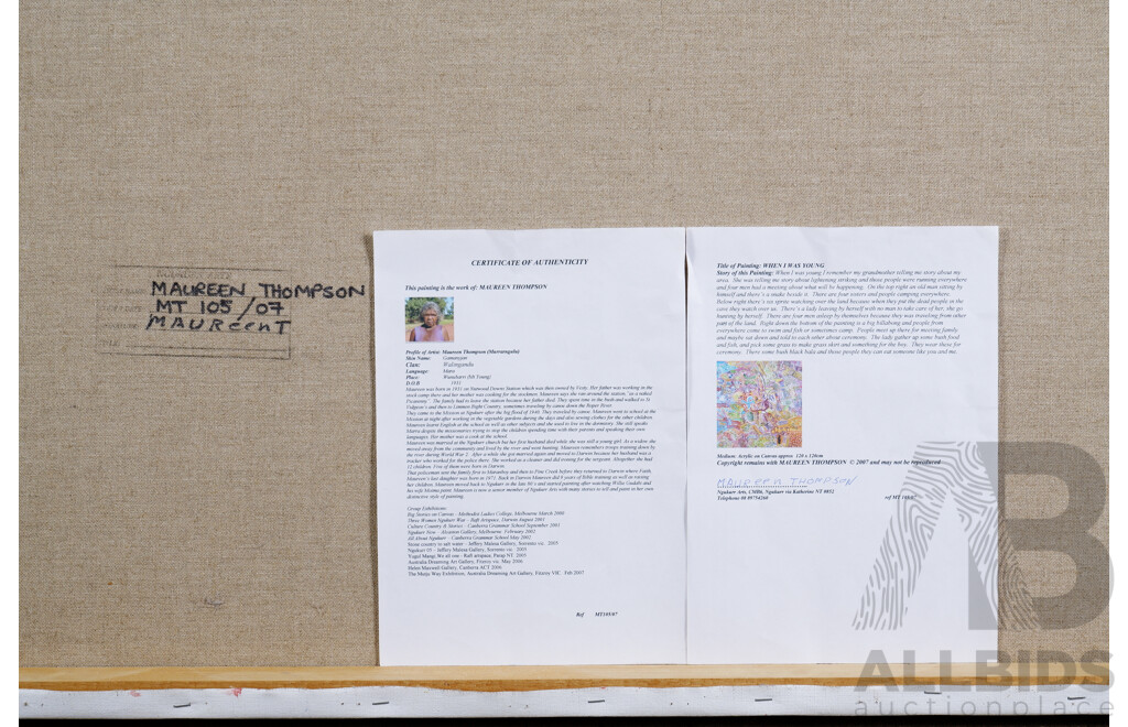 Maureen Thompson (born 1931, Mara - Lot 1519456 | ALLBIDS