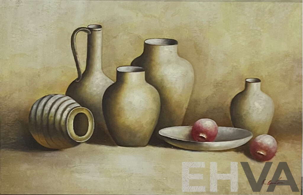 R. Barton, Still Life of Pots and - Lot 1534694 | EHVA